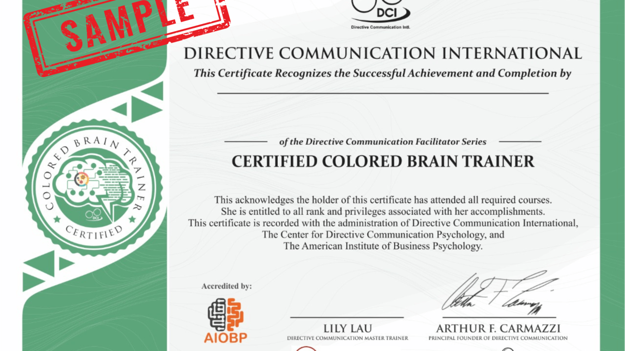 Colored Brain Trainers Certification | Culture Dynamic